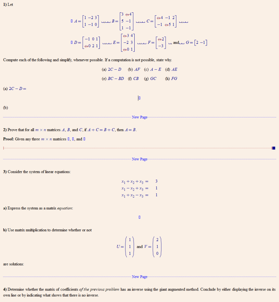 Solved Compute each of the following and simplify, whenever | Chegg.com