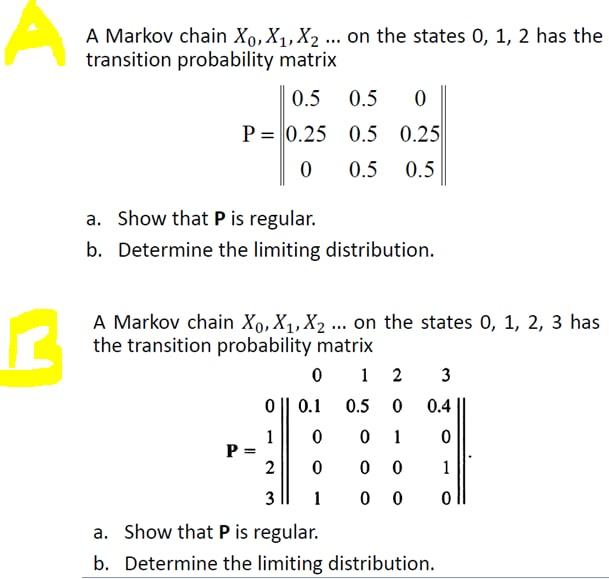 Solved A Markov chain X0,X1, X2 ... on the states 0, 1, 2 | Chegg.com