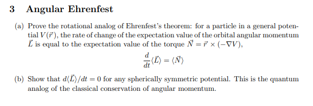 Solved 3 Angular Ehrenfest (a) Prove the rotational analog | Chegg.com