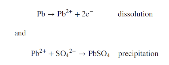 Solved 1. The discharge of the lead acid battery proceeds | Chegg.com