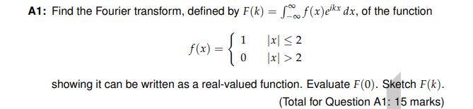 Solved 1: Find the Fourier transform, defined by | Chegg.com