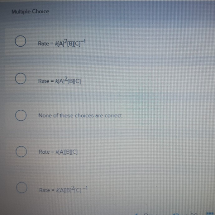 Solved For the reaction 2A + B + 20 D+E the following | Chegg.com
