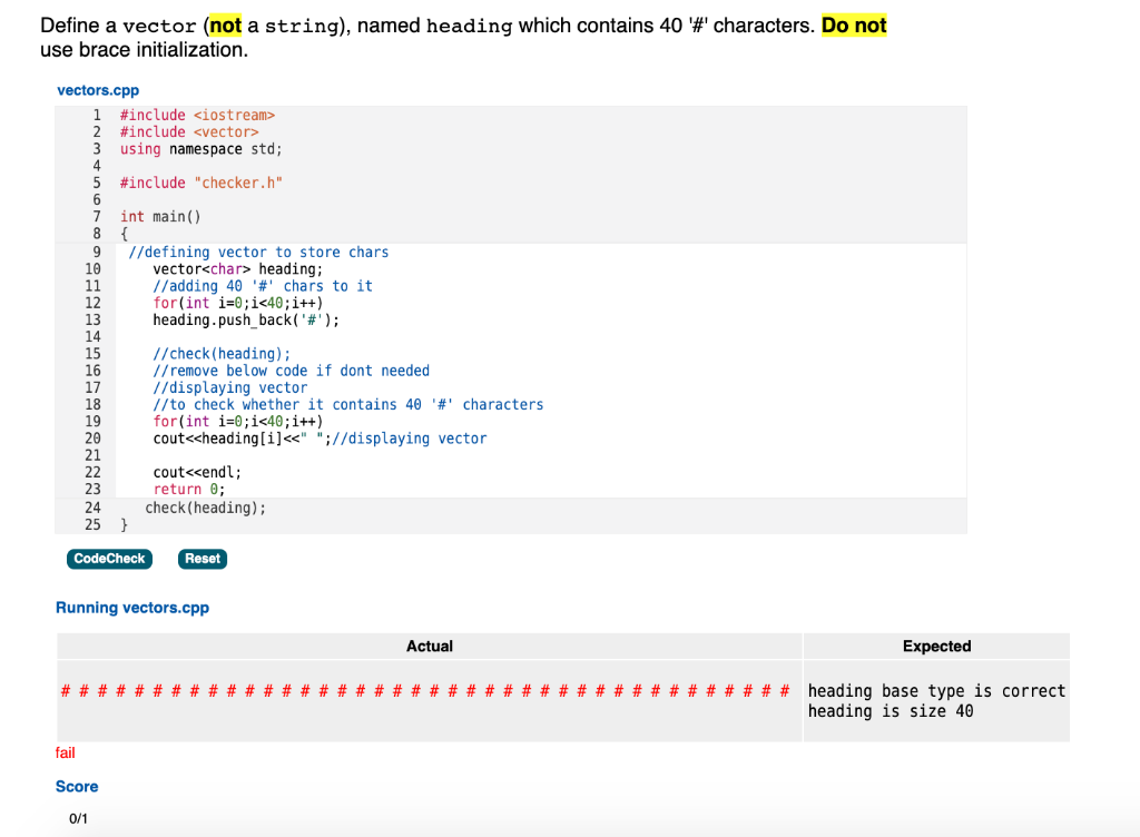 Solved Define a vector (not a string), named heading which | Chegg.com