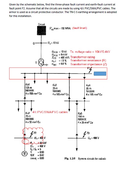 Solved Given by the schematic below, find the three-phase | Chegg.com