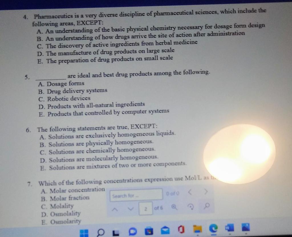 Solved 4. Pharmaceutics is a very diverse discipline of | Chegg.com