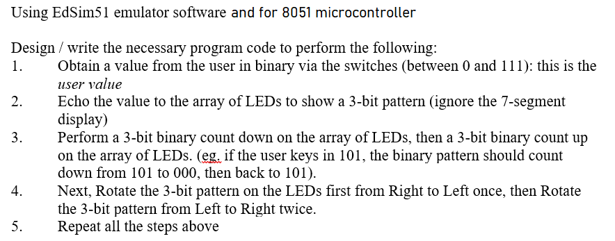 Using Edsim51 Emulator Software And For 8051 
