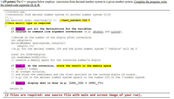 Solved 1 (25 points) The C++ program below employs | Chegg.com