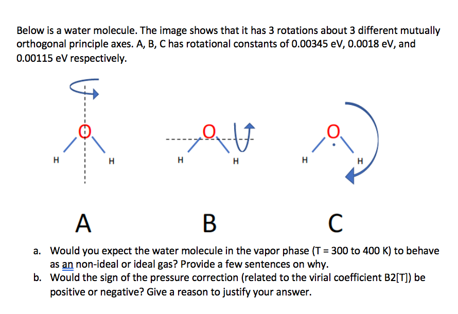 Below is a water molecule. The image shows that it | Chegg.com