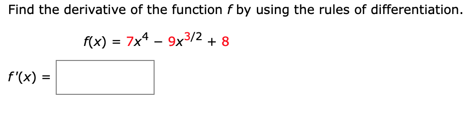 Solved Find the derivative of the function by using the | Chegg.com