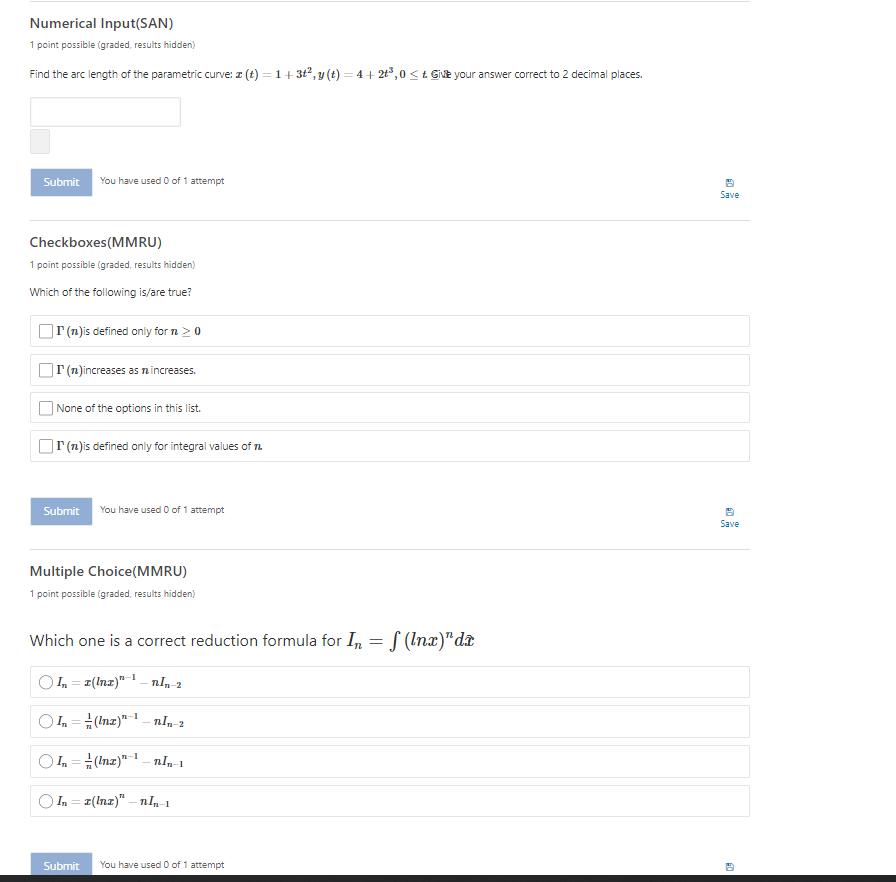 Solved Numerical Input(SAN) 1 point possible (graded, | Chegg.com