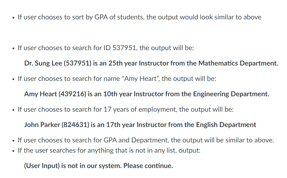 ≡the user wants to exit. ∗∗ This program does not | Chegg.com