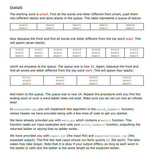 Solved Part II - Building word ladders Ideally, you should | Chegg.com