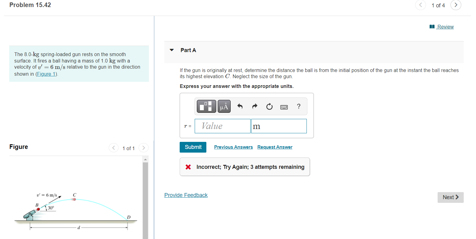 Solved The 8.0-kg spring-loaded gun rests on the smooth | Chegg.com