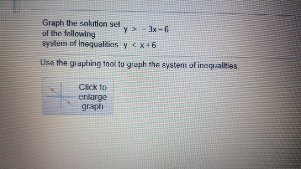 Solved Graph the solution set > - 3x-6 of the following | Chegg.com