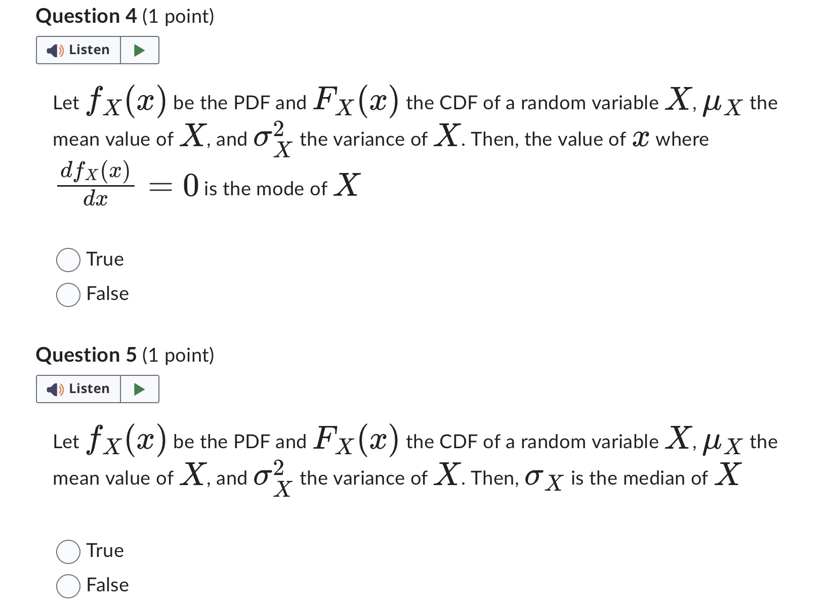 Solved Let fX(x) be the PDF and FX(x) the CDF of a random | Chegg.com
