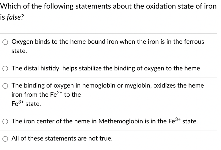 Solved Which of the following statements about the oxidation | Chegg.com