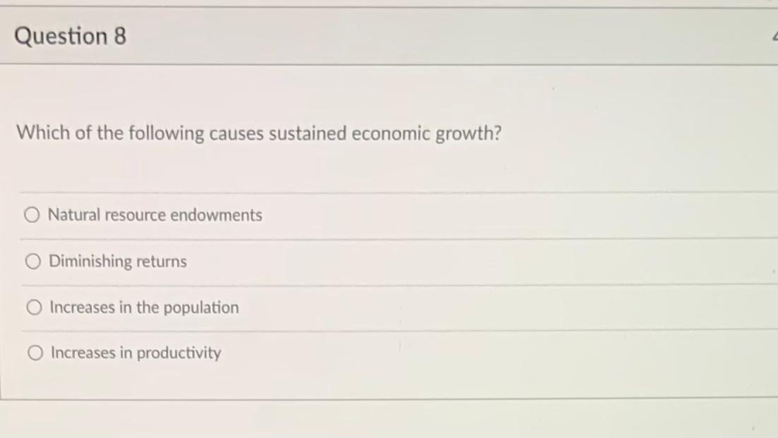 Solved Question 8 Which of the following causes sustained | Chegg.com