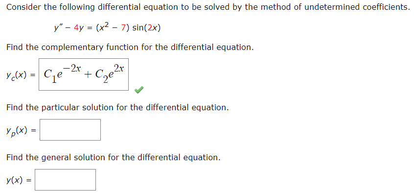 Solved Consider the following differential equation to be | Chegg.com