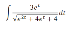 Solved ∫e2t+4et+43etdt | Chegg.com