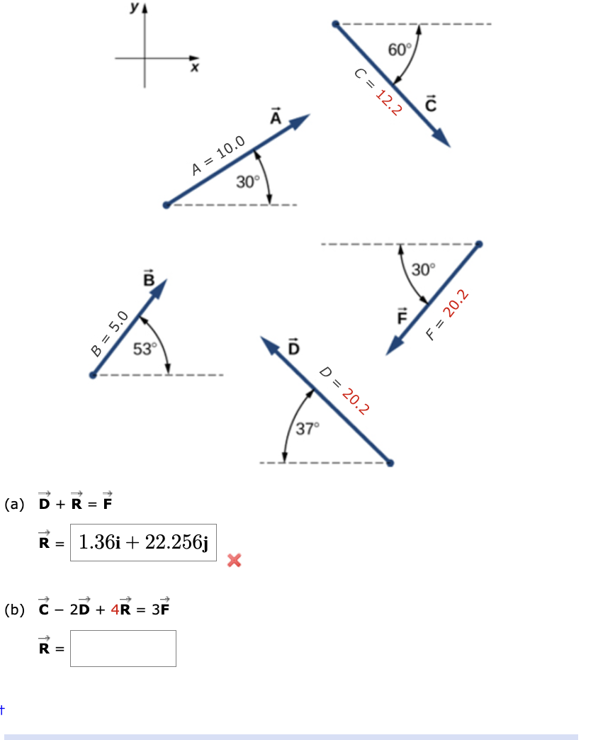 Solved Given the vectors in the figure below, find vector R | Chegg.com