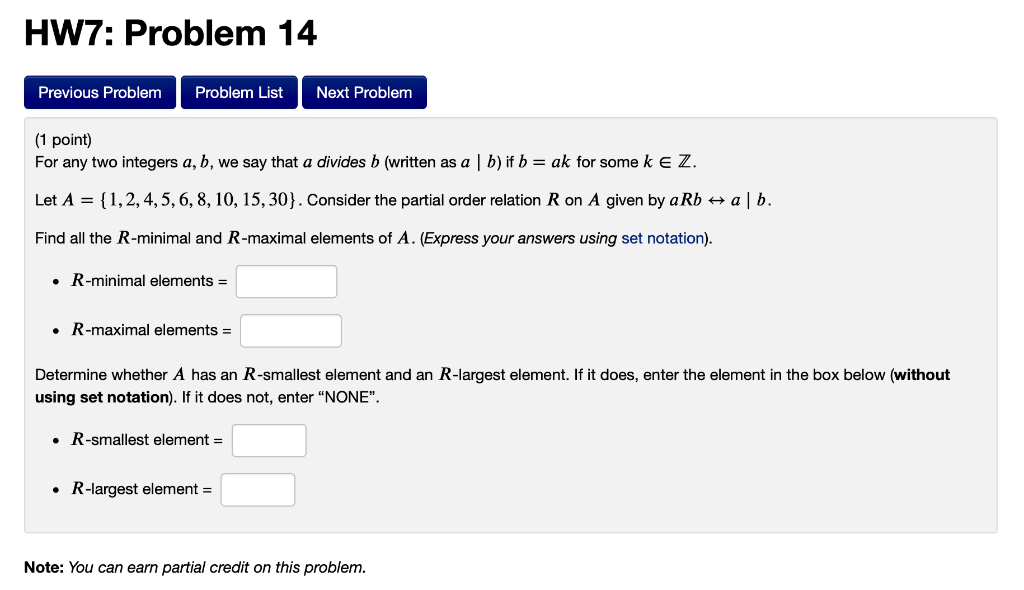 Solved HW7: Problem 14 Previous Problem Problem List Next | Chegg.com