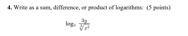Solved 4. Write as a sum, difference, or product of | Chegg.com