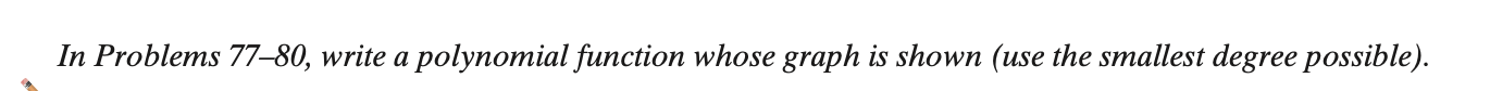 Solved In Problems 77 80 Write A Polynomial Function Whose 2938