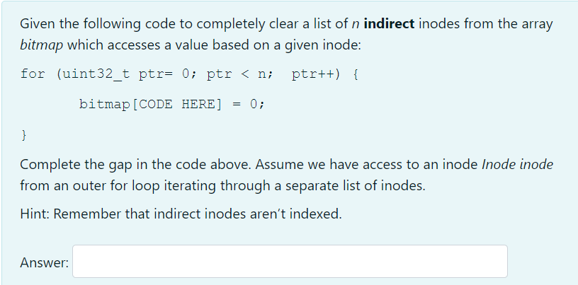 Solved An important part of file systems is ensuring that | Chegg.com