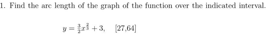 Solved Find the arc length of the graph of the function over | Chegg.com