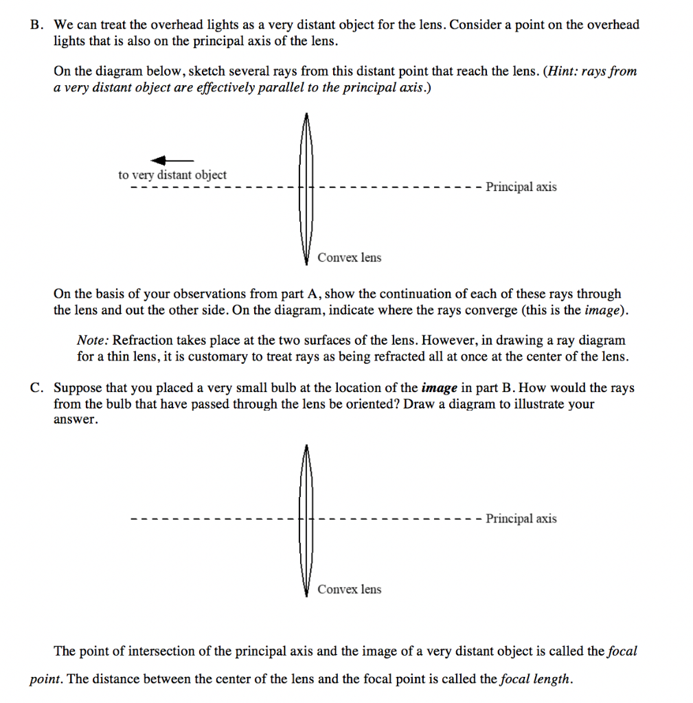 Solved B. We can treat the overhead lights as a very distant | Chegg.com