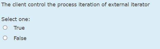 Solved The client control the process iteration of external | Chegg.com