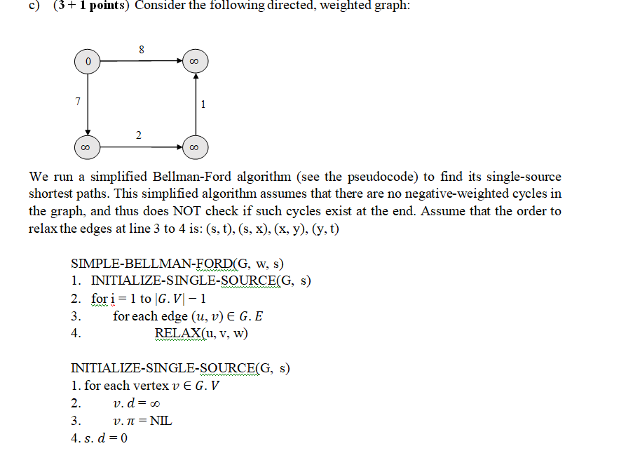 Solved C 3 1 Points Consider The Following Directed