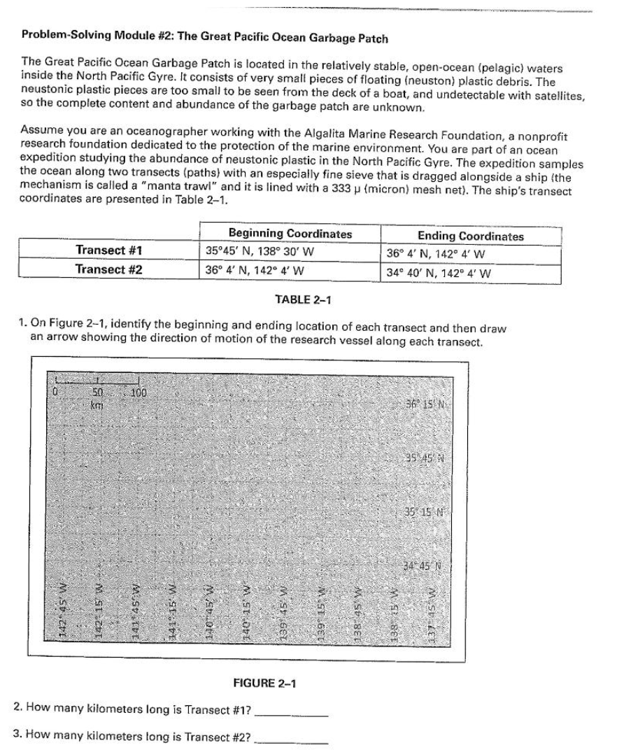 Solved Problem-Solving Module \#2: The Great Pacific Ocean | Chegg.com