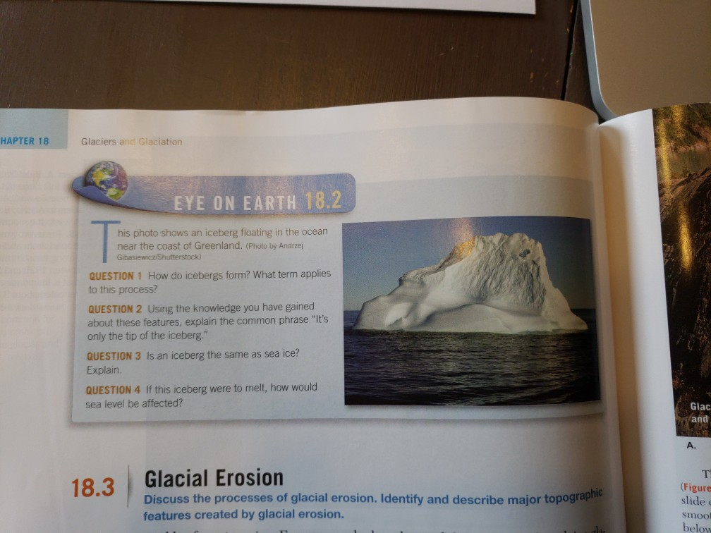 Solved HAPTER 18 Glaciers and Glaciation EYE ON EARTH 18.2 | Chegg.com