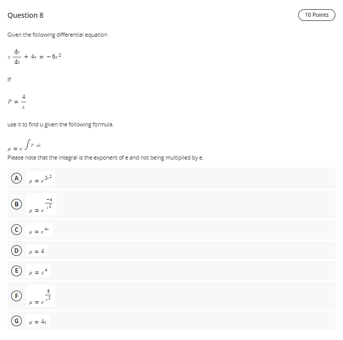 Solved Given the following differential equation | Chegg.com