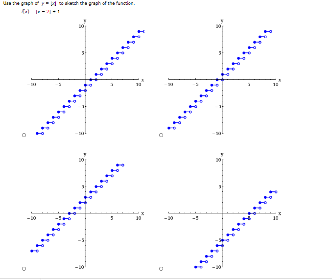 Solved Use the graph of y = [x] to sketch the graph of the | Chegg.com
