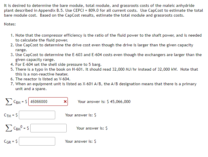 Solved It is desired to determine the bare module, total | Chegg.com