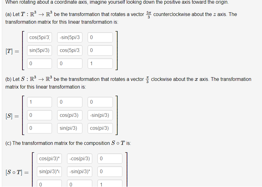 Solved The ones for T are correct, but the ones for T | Chegg.com