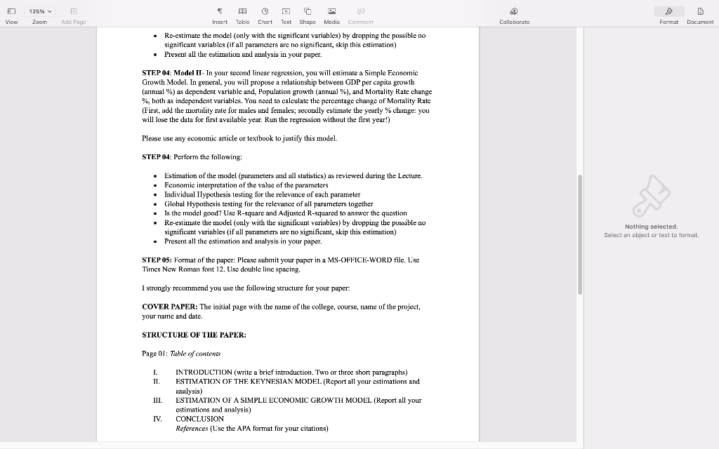 Solved The objective of this project is that each student | Chegg.com