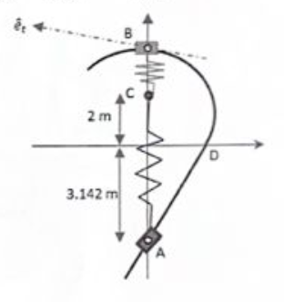 Solved A 5 kg collar is attached to a spring of stiffness | Chegg.com