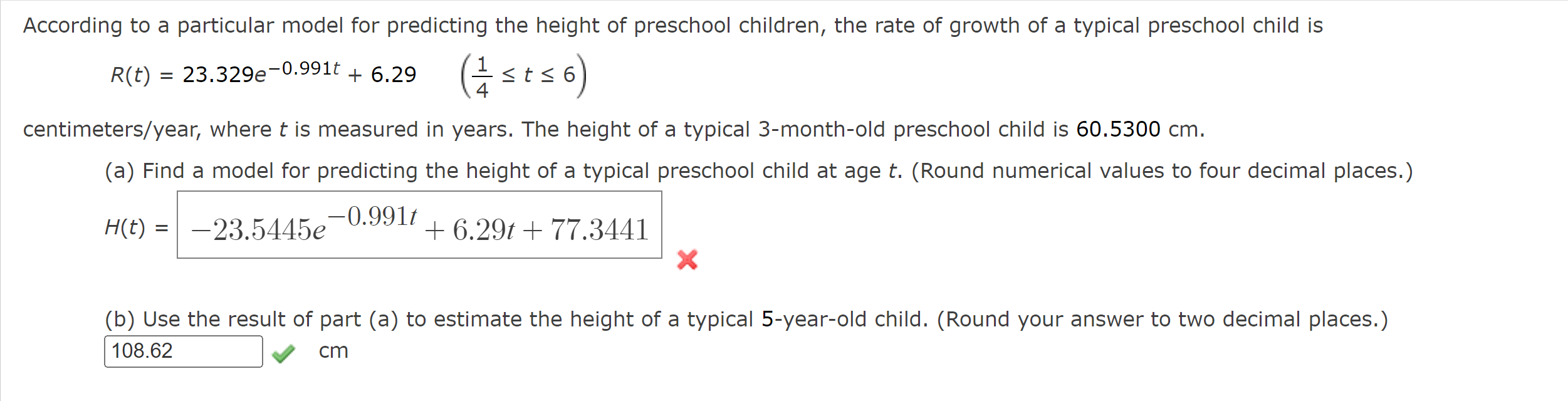 Solved According to a particular model for predicting the | Chegg.com
