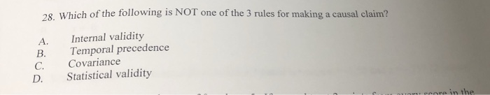 Solved 28. Which of the following is NOT one of the 3 rules | Chegg.com
