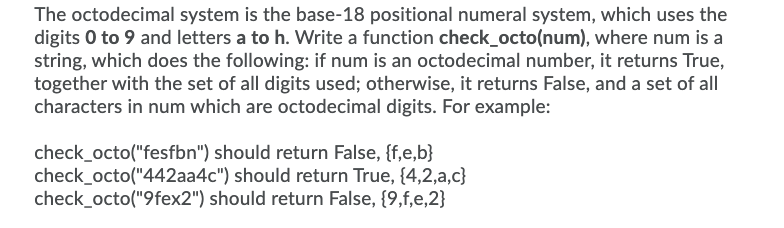 Solved The octodecimal system is the base-18 positional | Chegg.com