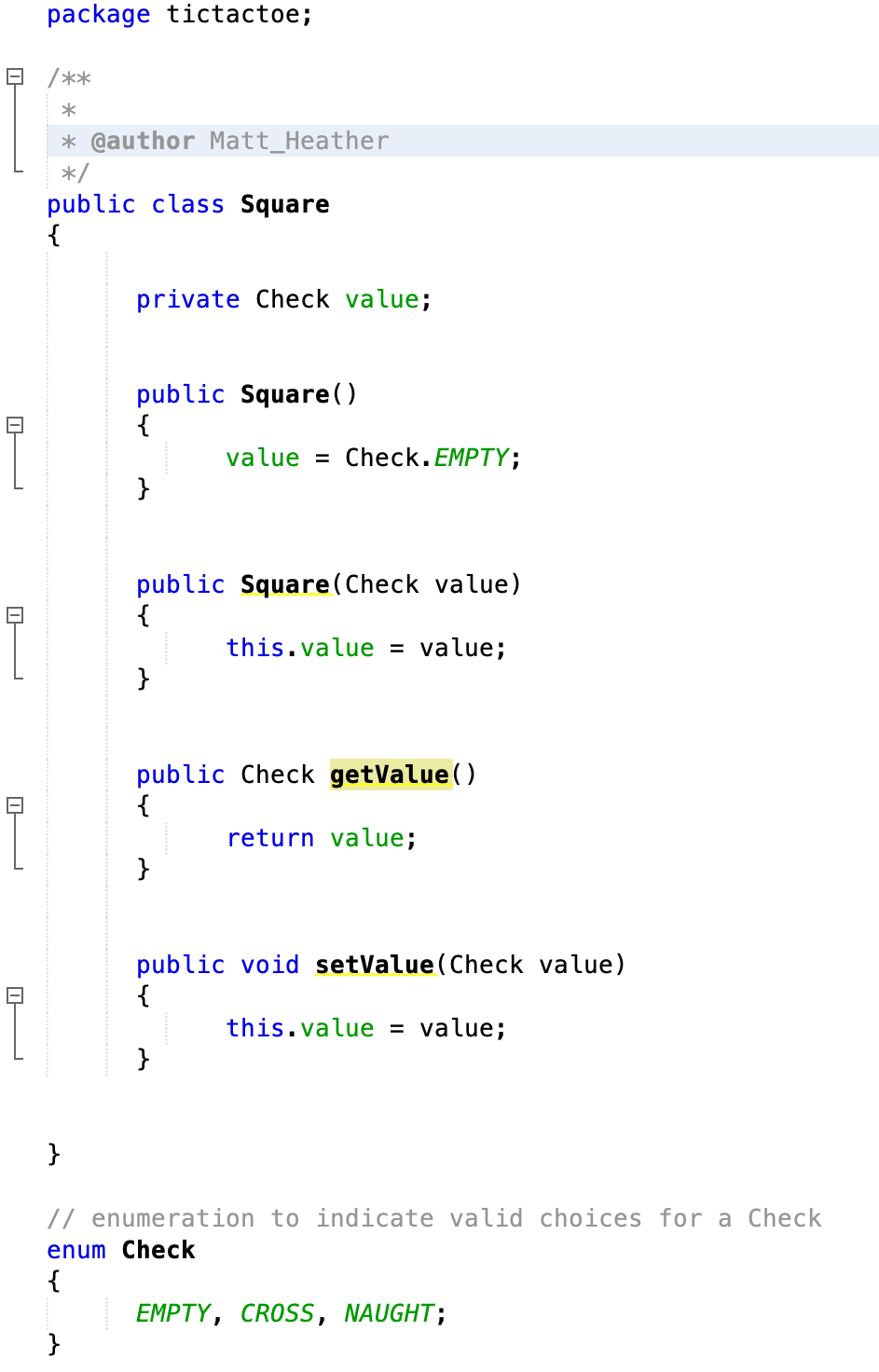 Solved Im Coding A Tictactoe Game Using Java In The 7625