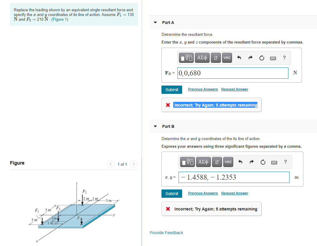 Solved Replace the loading shown by an equivalent single | Chegg.com
