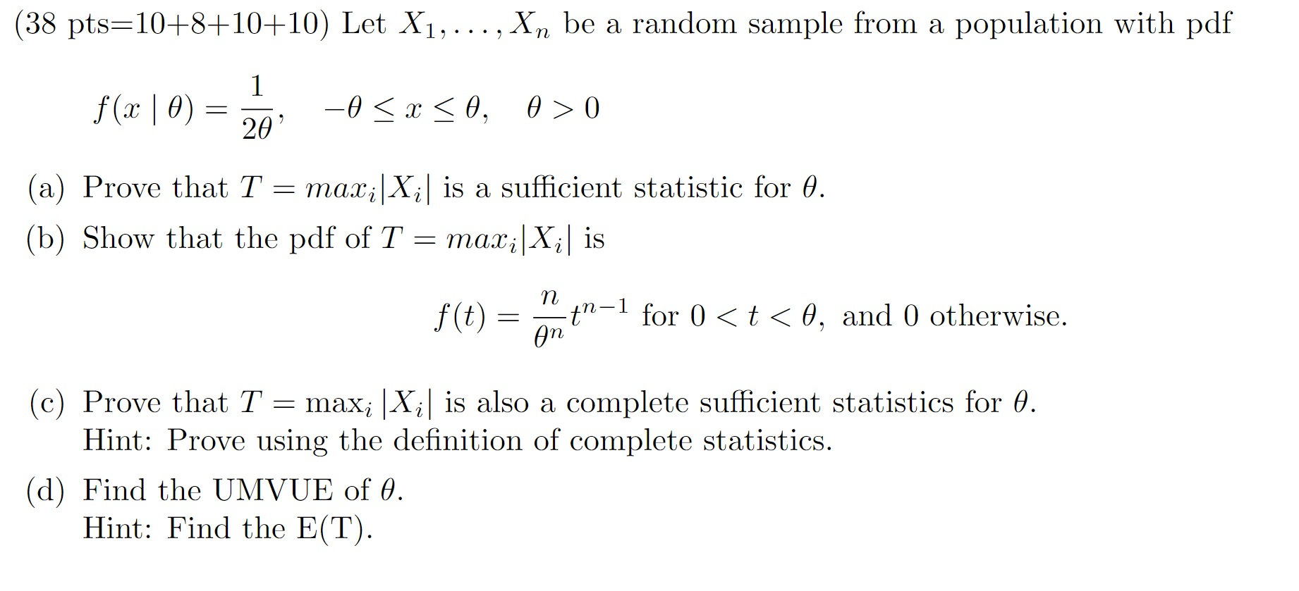 Solved Let X1,...,Xn be a random sample from a population | Chegg.com