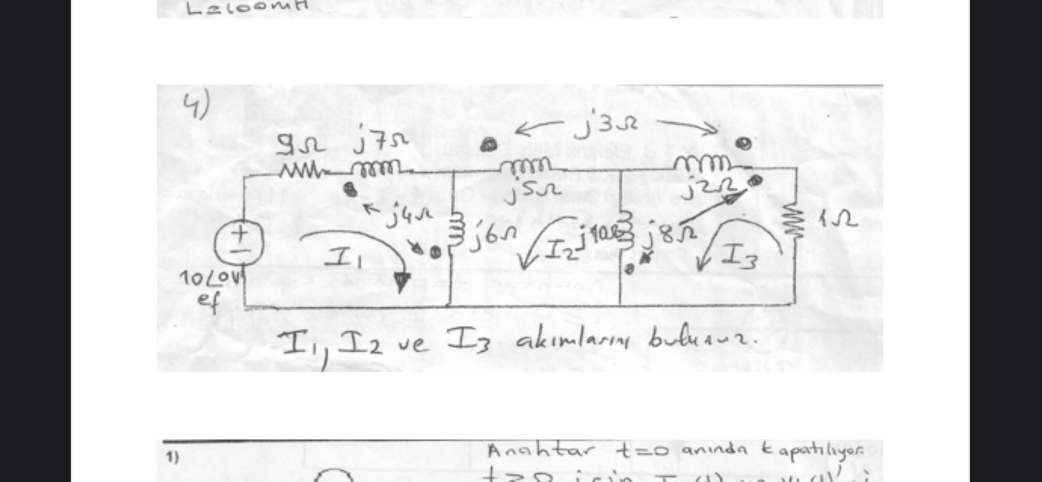 Solved I1,I2 ﻿ve I3 ﻿Find | Chegg.com