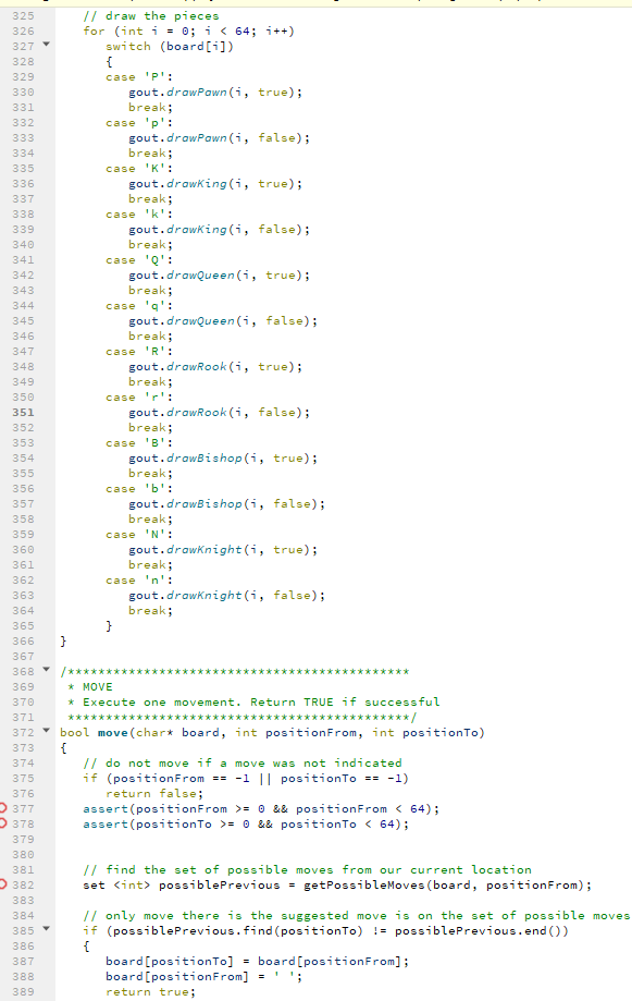 Solved This is a Chess program in C++. I need to figure out | Chegg.com