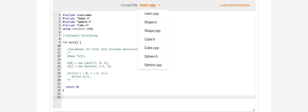 Solved Current file Sphere.cpp Load default template. fixed | Chegg.com