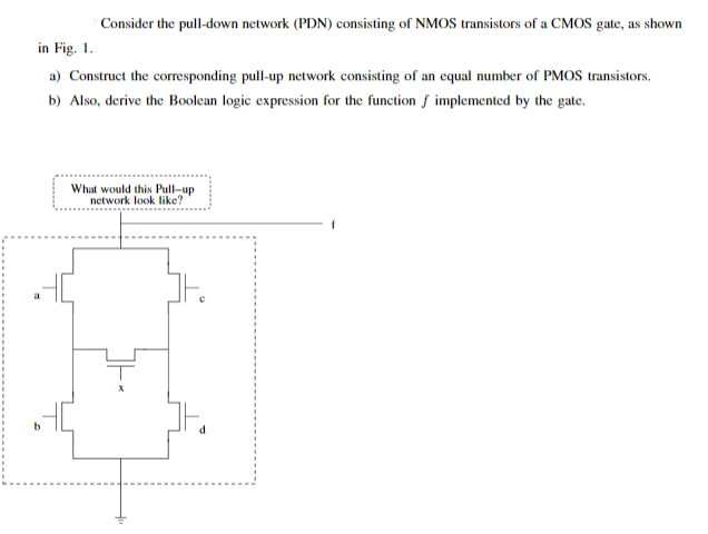 Solved Consider the pull-down network (PDN) consisting of | Chegg.com